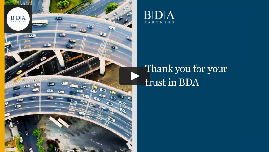 Thank you for your trust in BDA - BDA Partners